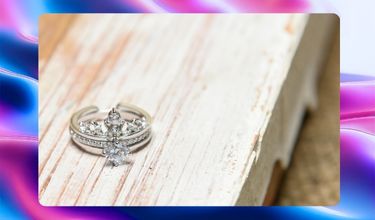 Structured Blue -FINAL SALE Twelve cubic zirconias in raised squares ...